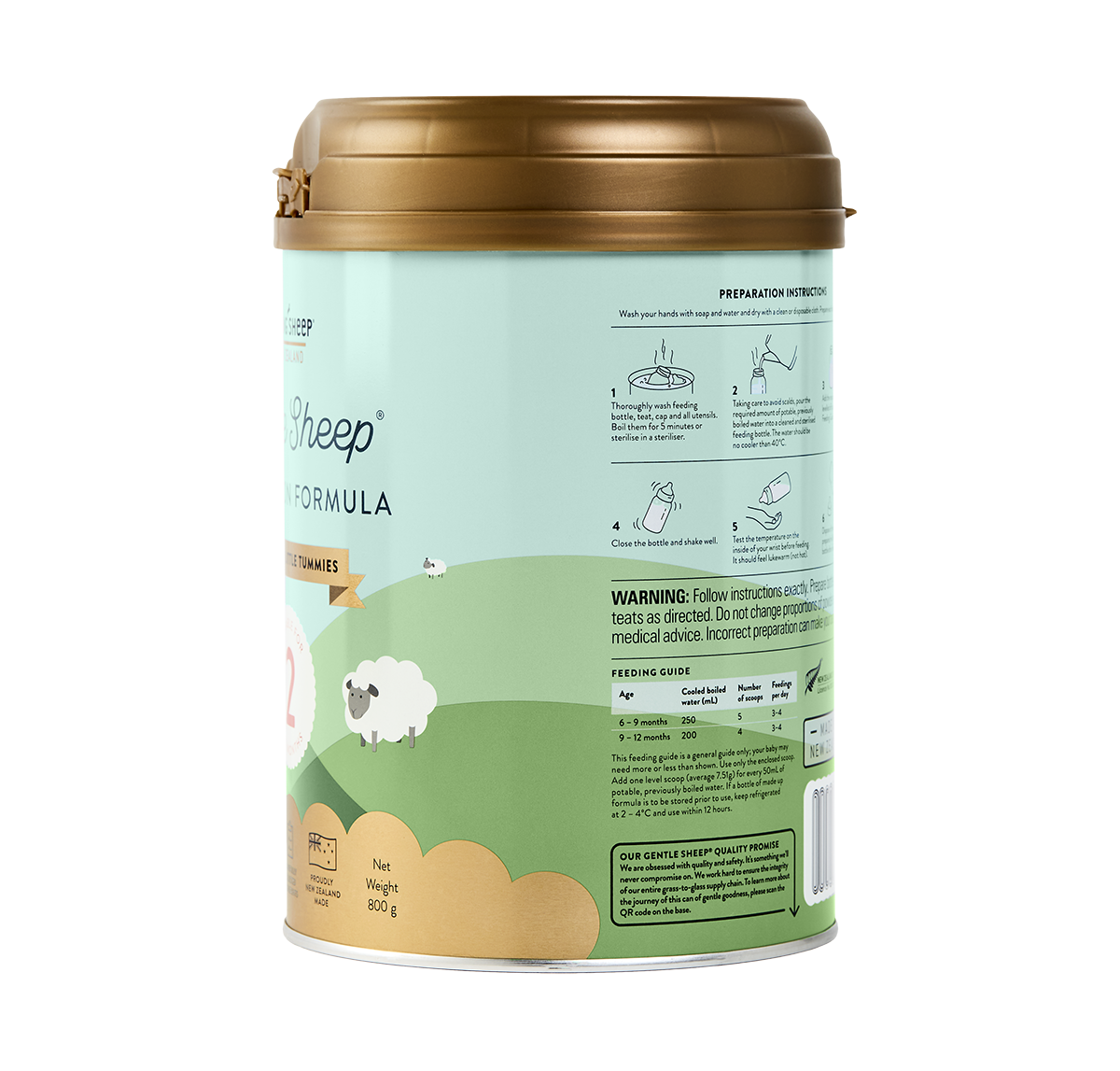 Gentle Sheep Premium Sheep Milk Follow-On Formula 800g - Spring Sheep ...